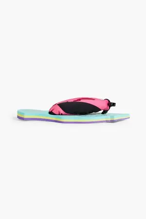 Emilio Pucci Printed Jersey Flip Flops With Bow Detail - Bubblegum