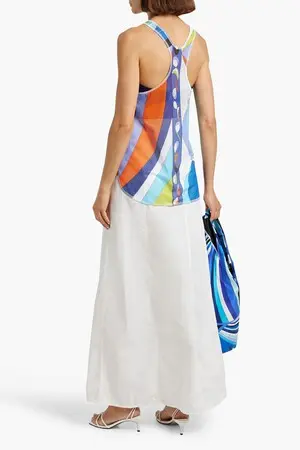 Emilio Pucci Printed Mesh Tank Top