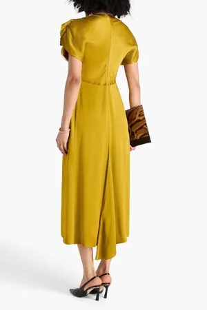 Victoria Beckham Satin-crepe Midi Dress