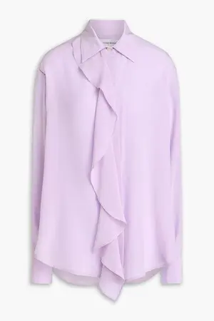 Victoria Beckham Ruffled Silk-chiffon Shirt