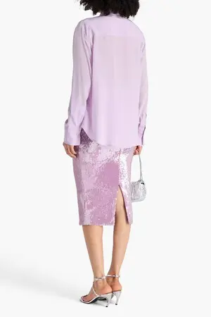 Victoria Beckham Ruffled Silk-chiffon Shirt