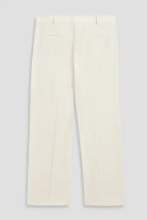 Another Tomorrow Wool-crepe Wide-leg Pants