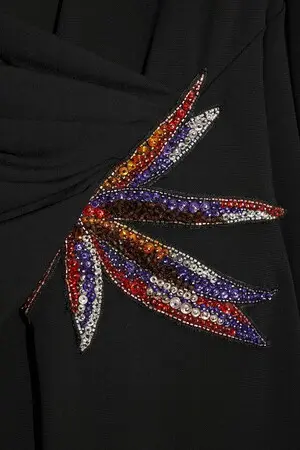 Emilio Pucci Embellished Ruched Jersey Mini Dress