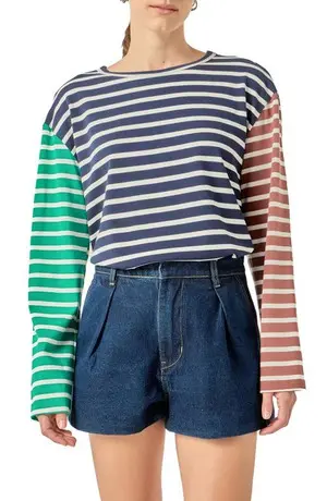 English Factory Striped Tops