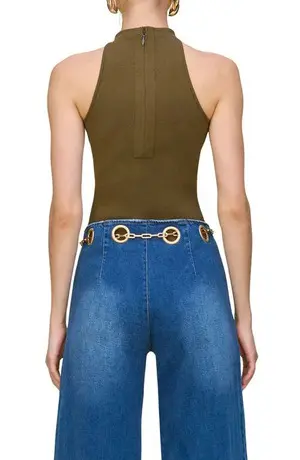 Cult Gaia Cassius Funnel Neck Bodysuit - Nymph