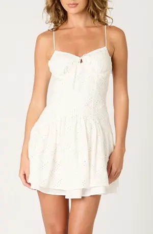 NIA Winslow Cotton Eyelet Mini Dress