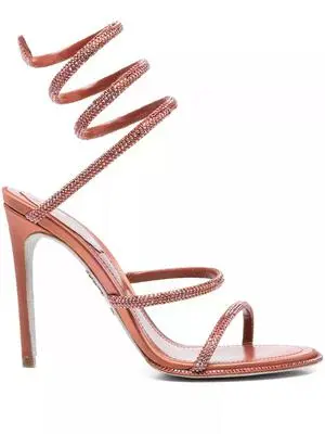 Rene Caovilla 100mm Cleo Sandals - Red