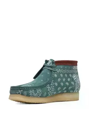 Clarks Wallabee Bandana-print Desert Boots - Green