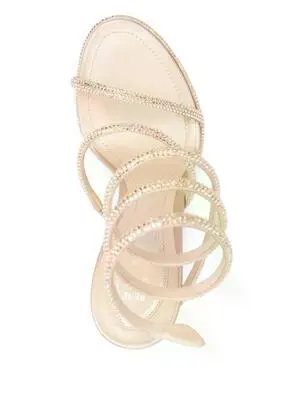 Rene Caovilla 100mm Cleo Embellished Sandals - Neutrals