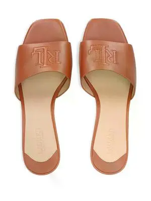 Ralph Lauren Everley Embossed Sandals - Brown