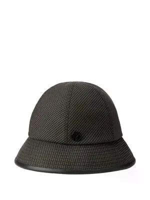 MAISON MICHEL Check-pattern Bucket Hat - Brown