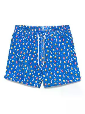 MC2 SAINT BARTH Graphic-print Swim Shorts - Blue