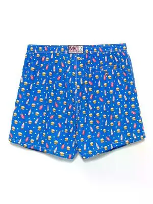 MC2 SAINT BARTH Graphic-print Swim Shorts - Blue