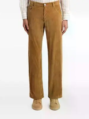 Etro Straight-leg Corduroy Trousers - Yellow