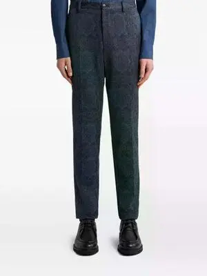 Etro Patterned-jacquard Tailored Trousers