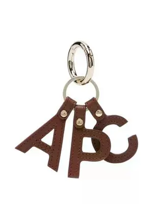 A.p.c. Logo-lettering Keyring - Brown