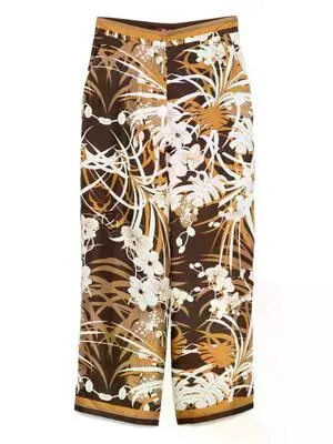 Max Mara Silk Cropped Trousers