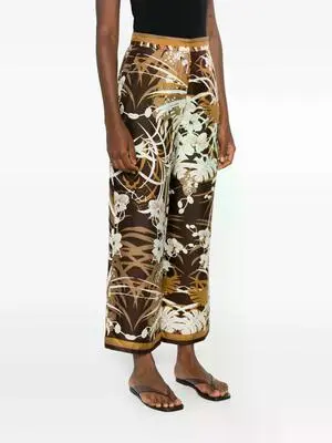 Max Mara Silk Cropped Trousers