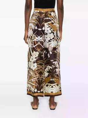 Max Mara Silk Cropped Trousers