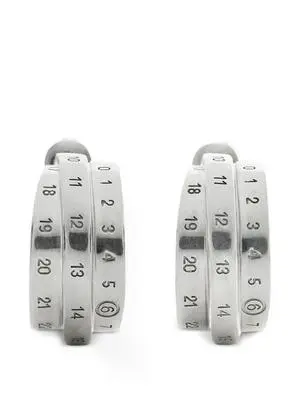MAISON MARGIELA Triple Number Hoop Earrings