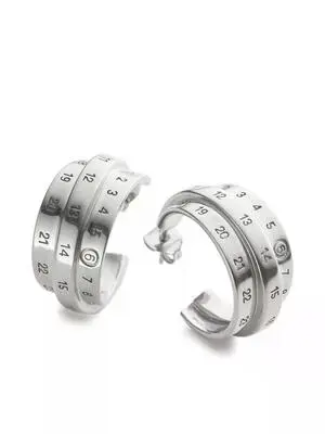 MAISON MARGIELA Triple Number Hoop Earrings