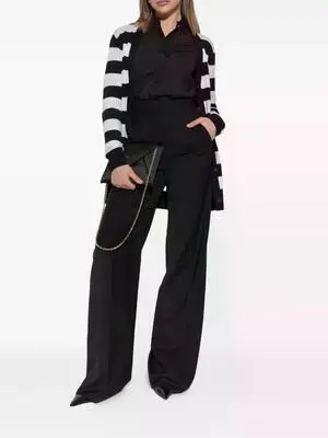 Max Mara Striped Button-up Cardigan - Black