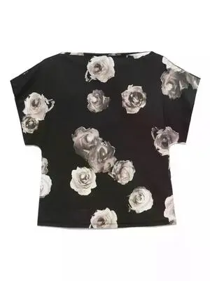 Liviana Conti Floral-print Blouse - Black