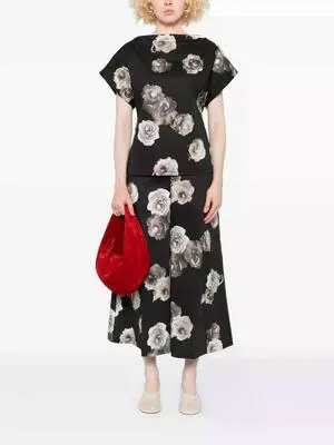 Liviana Conti Floral-print Blouse - Black
