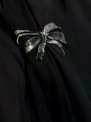 Max Mara Tie-front Silk Blouse - Black