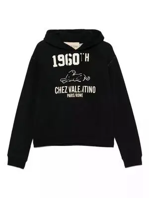 Valentino Garavani Logo-print Hoodie - Black