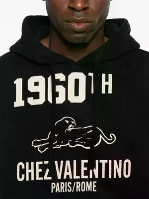 Valentino Garavani Logo-print Hoodie - Black