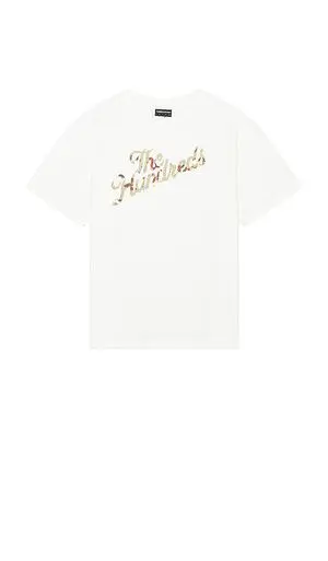 THE HUNDREDS Delta Slant T-shirt In Cream - Blanc De Blanc