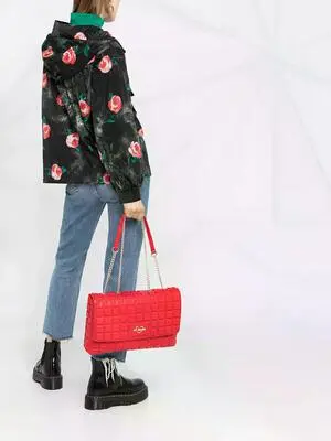 Moschino Rose Pattern Hooded Windbreaker