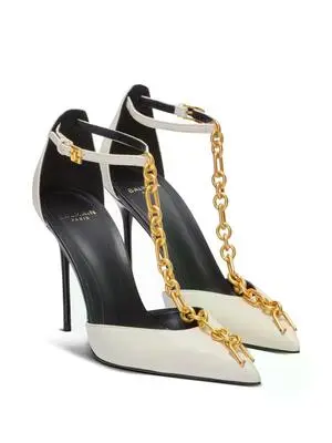 Balmain Leather Pumps - Neutrals