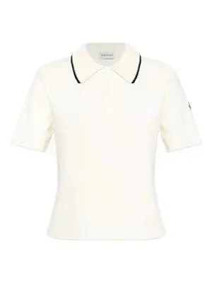 Moncler Contrast Stripe Polo Shirt
