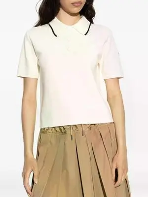 Moncler Contrast Stripe Polo Shirt
