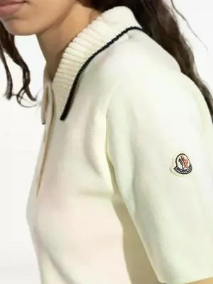 Moncler Contrast Stripe Polo Shirt