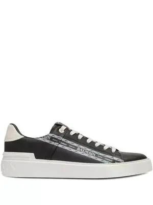 Balmain Leather Sneakers - Black