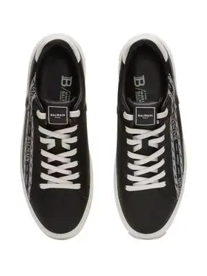 Balmain Leather Sneakers - Black