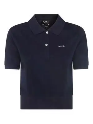 A.p.c. Embroidered Logo Polo Shirt - Blue