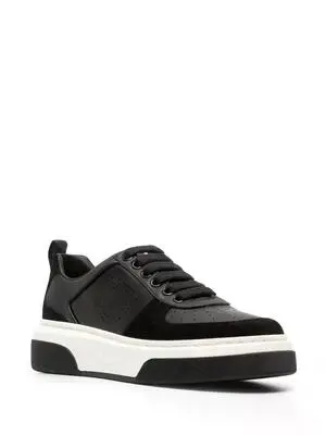 FERRAGAMO Gancini Two-tone Sneakers - Black