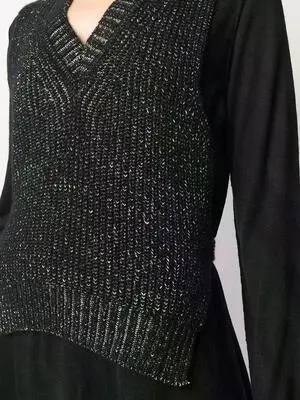 MAISON MARGIELA Spliced Bib Knit Dress