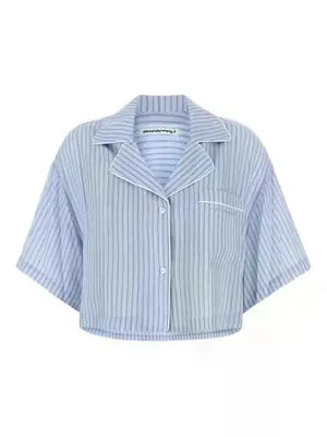 Alexander Wang Striped Cropped Shirt