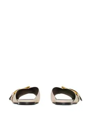 Balmain Anthem Leather Sandals