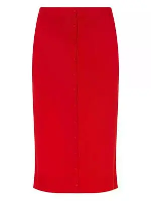 Victoria Beckham Fitted Button-front Skirt - Red
