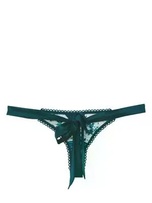 FLEUR DU MAL Untie Me Thong - Green