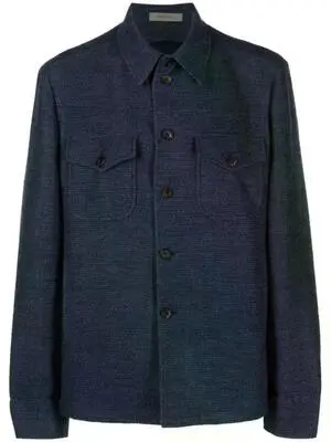 Corneliani Jersey-knit Long-sleeve Shirt
