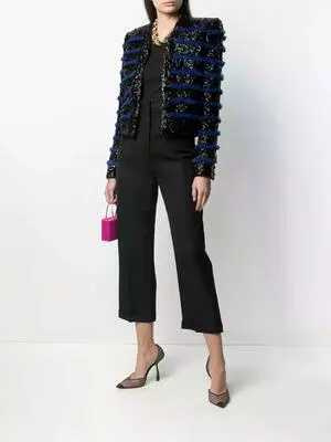 Balmain Sequinned Fringed Jacket