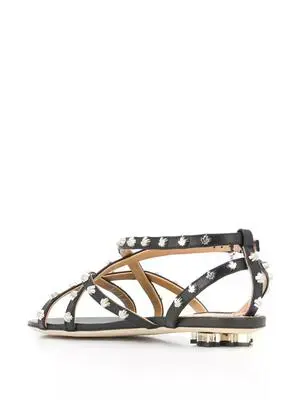 Dsquared2 Maple Leaf Studded Flat Sandals