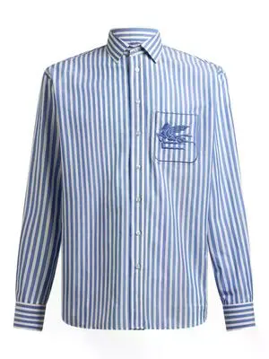 Etro Pegaso-embroidered Striped Shirt